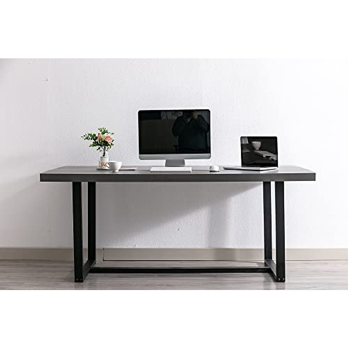 72” Kitchen & Dining Room Tables for 6-8 Person, Modern Farmhouse Rectangular Dining Table 72 with Metal Frame, 36 by 72 Dining Room Table for Home Office Furniture