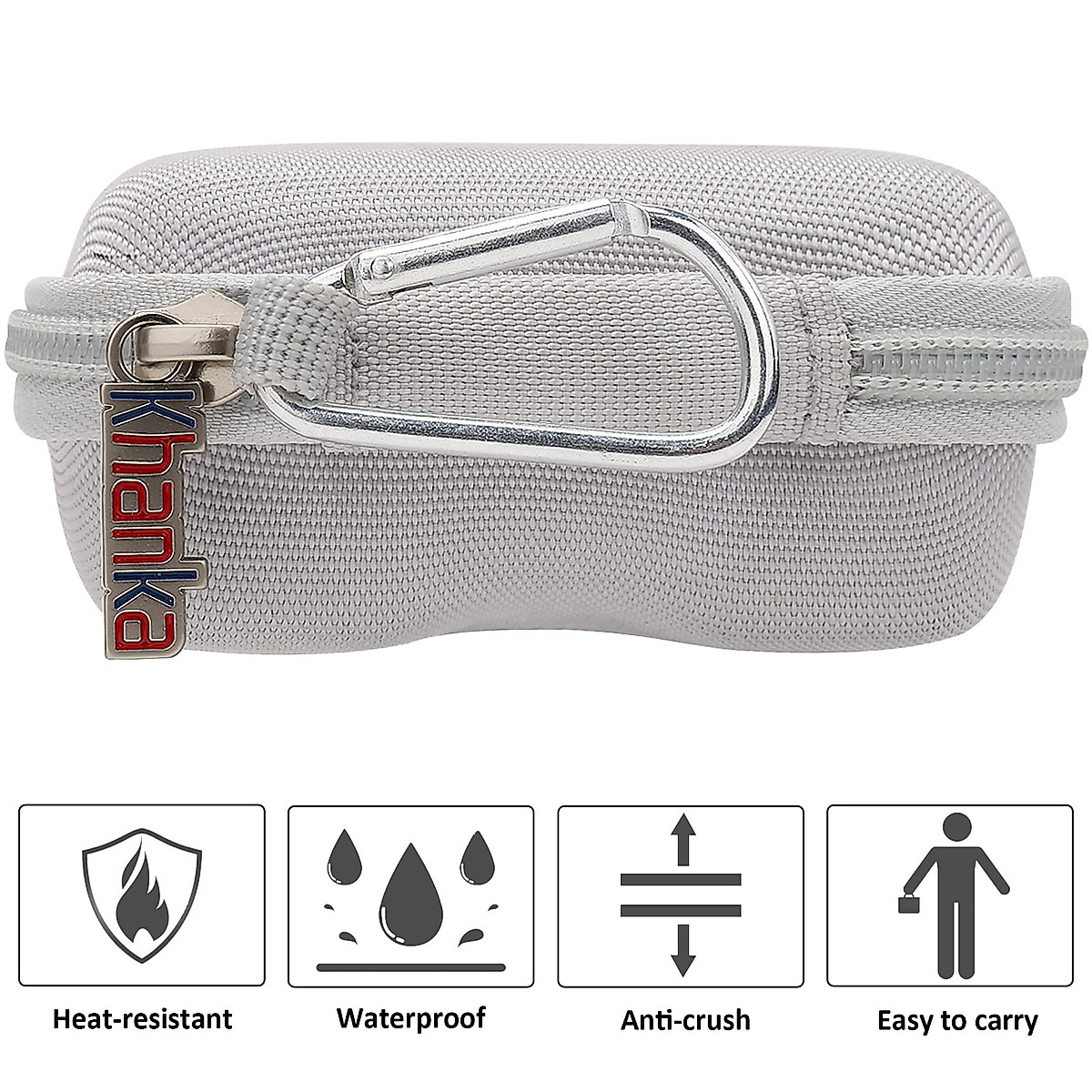 khanka Hard Travel Case Compatible with iWALK/Charmast/KKD/Abnoys/VEGER/Taegila Small Portable Charger 3350mAh 4500mAh 4800mAh 5000mAh 5200mAh 8000mAh Ultra-Compact Power Bank, Case Only (White)