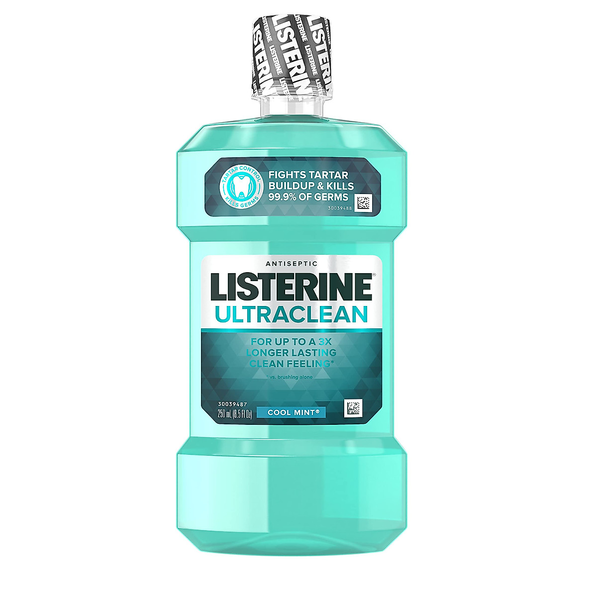 Listerine Ultraclean Oral Care Antiseptic Mouthwash with Everfresh Technology to Help Fight Bad Breath, Gingivitis, Plaque and Tartar, Cool Mint, 8.5 fl. oz (250 mL)