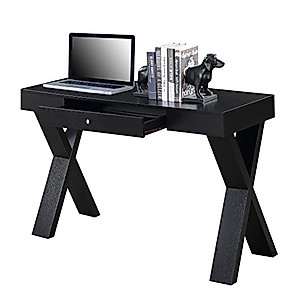 Convenience Concepts Newport 1 Drawer Desk, Black