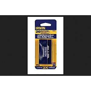 IRWIN Tools Blue Blade Bi-Metal Utility Blade, 20-Pack (2084200)