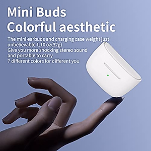 Hiteblaz Wireless Earbuds Bluetooth Headphones with Mic, Lightweight Small Buds, Premium Sound Quality, Mini Case Waterproof Earphones for Commute, Sport(Purple)