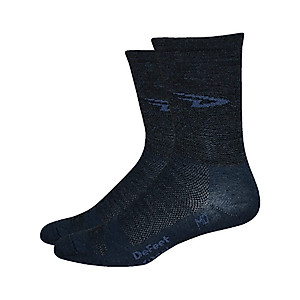 DeFeet Men's Hi-Top Sock, Charcoal, Medium