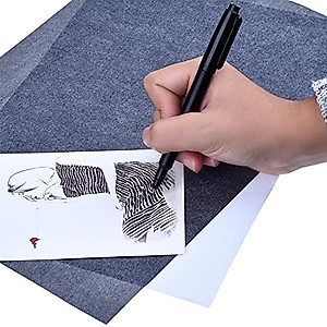30 Pack Carbon Papers for Tracing, Graphite Carbon Copy Tracing Paper for Canvas Wood Paper (Black, 8.5 x 11 Inches)