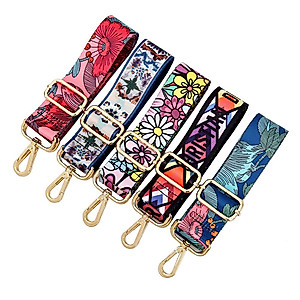 UMILY 3.8cm Wide purse straps replacement crossbody Strap Adjustable Multicolor Handbag Shoulder Bag Strap 80-130cm