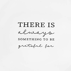 Always Something Grateful For Black 10.25 inch Melamine Decorative Serving Platter