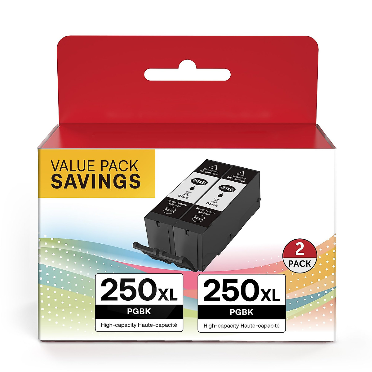 PGI-250 XL Compatible Ink Cartridge Replacement for Canon 250 pgbk XL High Yield Use to PIXMA MX922, MG5420, MG5520, MG5522, MG6320, MG6620, MG7520, iP7220 Printer (2 Large PGBK)