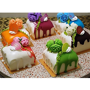 Webake Silicone Square Mold 3x3 Inch Mini Cake Pan for Individual Portion Baking Molds for Pastry, Ice Cube, Jelly, Soap, Candle, Pack of 4