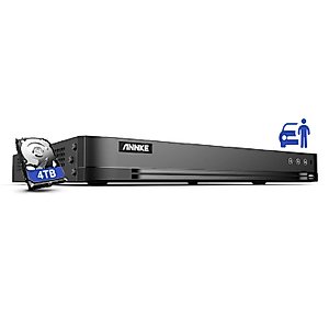 ANNKE 32-Channel H.265+ Security AI DVR NVR Recorder, 5-in-1 4MP Surveillance CCTV DVR with HDMI Output, Human/Vehicle Detection, P2P Technology, Easy Remote Access, 4 TB Hard Drive Included