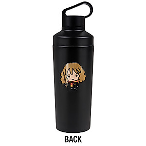 Harry Potter OFFICIAL Cute Chibi Hermione Character 18 oz Insulated Water Bottle, Leak Resistant, Vacuum Insulated Stainless Steel with 2-in-1 Loop Cap