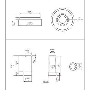 Trim Kit for 2-handle Shower Valve, Fit Delta Washerless Shower, Brushed Nickel Finish -By Plumb USA 38824