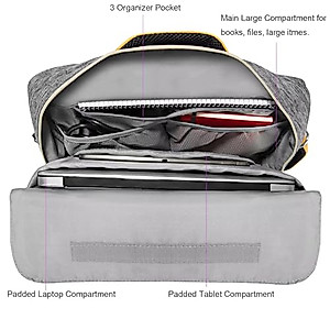 ECCRIS 17.3 in Laptop Shoulder Bag Compatible with Asus Vivobook 17, Zenbook Pro 17, Compatible with Alienware m17 R5 R4, X17 X17 R2