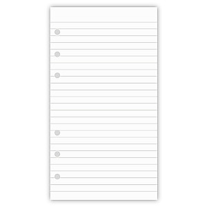 200 Sheets A6 Lined Paper for Filofax Personal Binder Planner, White 100gsm Ruled Pages, 6 Hole Punched, 3.75 x 6.75 Inch