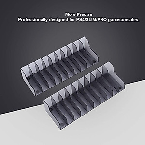 2 PCS Game Card Box CD Storage Stand Holder, Large Capacity Bracket, Precise cuts and interfaces, for PS4/SLIM/PRO Game Consoles