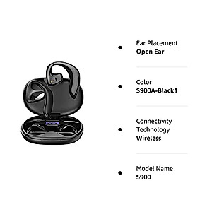 WiFamTon Wireless Bluetooth Headphones Wireless Earbuds Bluetooth Earbuds Wireless Earphones Bluetooth Earphones Wireless Headphones (S900-Black)