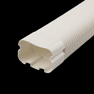 LBG Products 3" Flexible Pipe,Accessories of Decorative PVC Line Set Cover Tubing Kit for Central Air Conditioner, Heat Pump, Ductless Mini Split