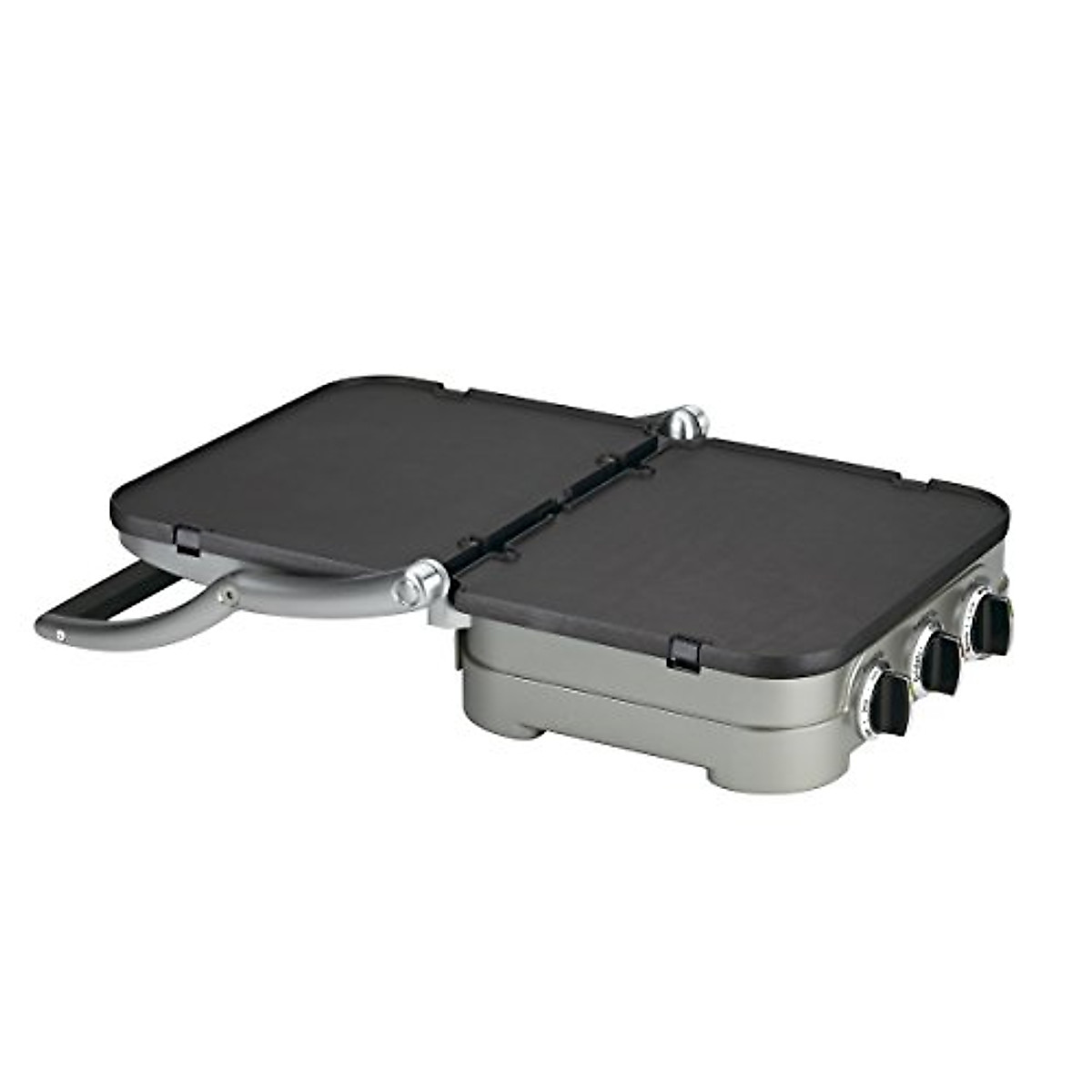 Cuisinart GR-4N 5-in-1 Griddler, Silver, Black Dials (Renewed)