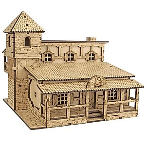TowerRex Tavern DND Terrain 28mm - Fantasy Miniature for Warhammer, Pathfinder and D&D Tabletop Games