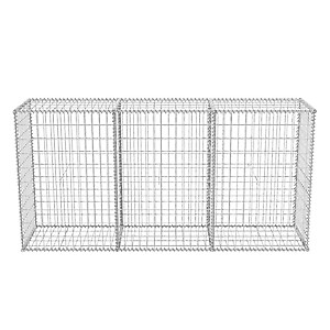 GOLINPEILO Fence Panel Outdoor Privacy Fence Screen Gabion Basket for Retaining Wall Block Gabion Cages Outdoor Decorative Fences Fencing for Yard, Silver Galvanized Steel 78.7"x19.7"x39.4" -AA