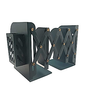 Auxu Adjustable Desk Storage Bookends with Pen Stand Holder – 2-in-1 Bookend and Pen Stand – Telescopic Design – Expands Up to 20” – Multipurpose and Versatile – Desktop Accessory