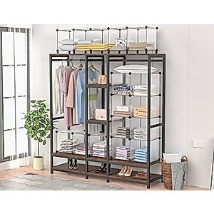 HOMIDEC Closet Organizer, 12-Cube Closet Organizers and Storage, Portable Closet Storage Shelves, Clothing Storage for Kids, Closet, Bedroom, Bathroom, Office (11.8x11.8x11.8 inch), Transparent