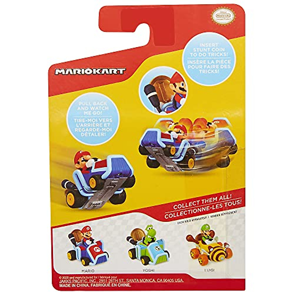 Super Mario Coin Racers Cars 3Pk Vehicle Set, Yellow