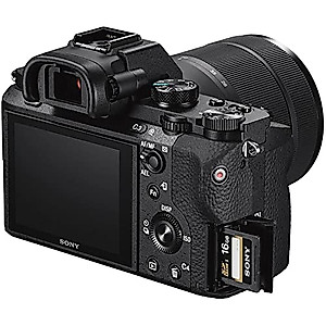 Sony a7 II Mirrorless Camera with 28-70mm Lens (ILCE7M2K/B) + Bag + 64GB Card + Card Reader + Flex Tripod + Hand Strap + Memory Wallet + Cap Keeper + Cleaning Kit (Renewed)
