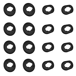 8 Pairs Galaxy Buds Live Silicone Ear Tips Ear Adapter Wing Tips Replacement Earbuds Tips Compatible with Samsung Galaxy Buds Live Accessories Rubber Earbuds Tips Black