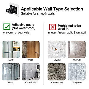 Lightarea Curtain Rod Brackets No Drilling, 8 PCS Self Adhesive Curtain Rod Holder Hooks, Hangers for Bathroom Kitchen Home Bathroom & Hotel Use