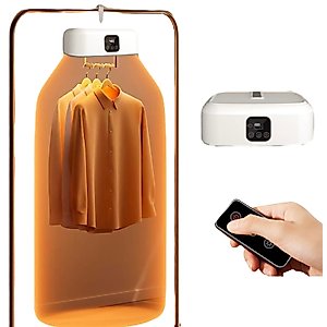 Portable Clothes Dryer Portable Dryer for Apartments, Dorm, RV, Compact Foldable Electric Drying Machine with Dry Bag Delicate Garments, Mini Laundry Dryer Remote Control, Foldable Electric Drying