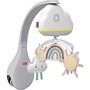 Fisher-Price Rainbow Showers Bassinet to Bedside Mobile, Tabletop Soother and Nursery Sound Machine for Newborn Baby to Toddler