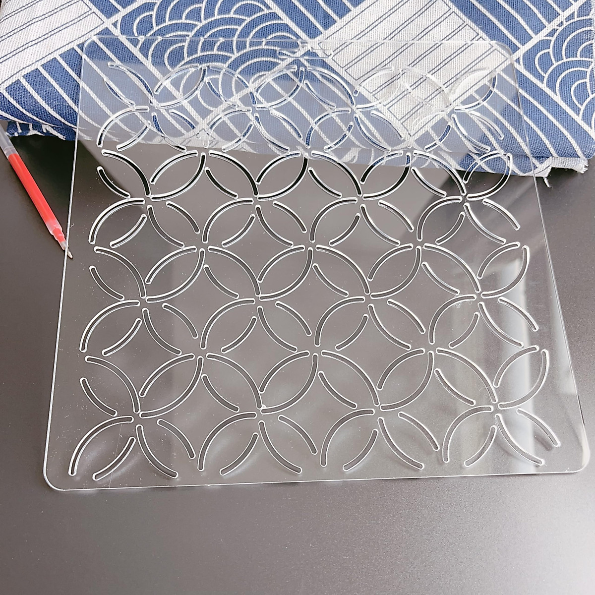 Acrylic Sashiko Stencil, Embroidery Pattern, Quilting Stencil for Hand Quilting and Embroidery