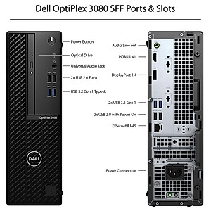 DELL OptiPlex 3080 SFF Small Form Factor Business Desktop Computer, Intel Hexa-Core i5-10500 (Beat i7-8700), 32GB DDR4 RAM, 2TB PCIe SSD, DVDRW, AC WiFi, Bluetooth, Keyboard & Mouse, Windows 11 Pro