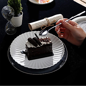 HISSF Long Handle Spoons, Iced Tea Spoons, 18/10 Stainless Steel Stirring Spoons, 4pcs Leaf Spoons, 8.66-inches