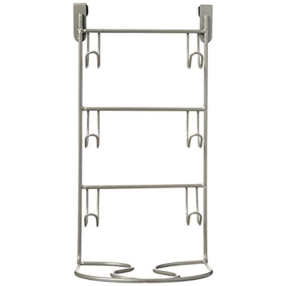 Spectrum Diversified myBella Over-The-Cabinet Station 4-Tier Styling, Flat Iron & Curling Wand Hooks with Blow Dryer Holder, Hair Tool Storage, Satin Nickel PC