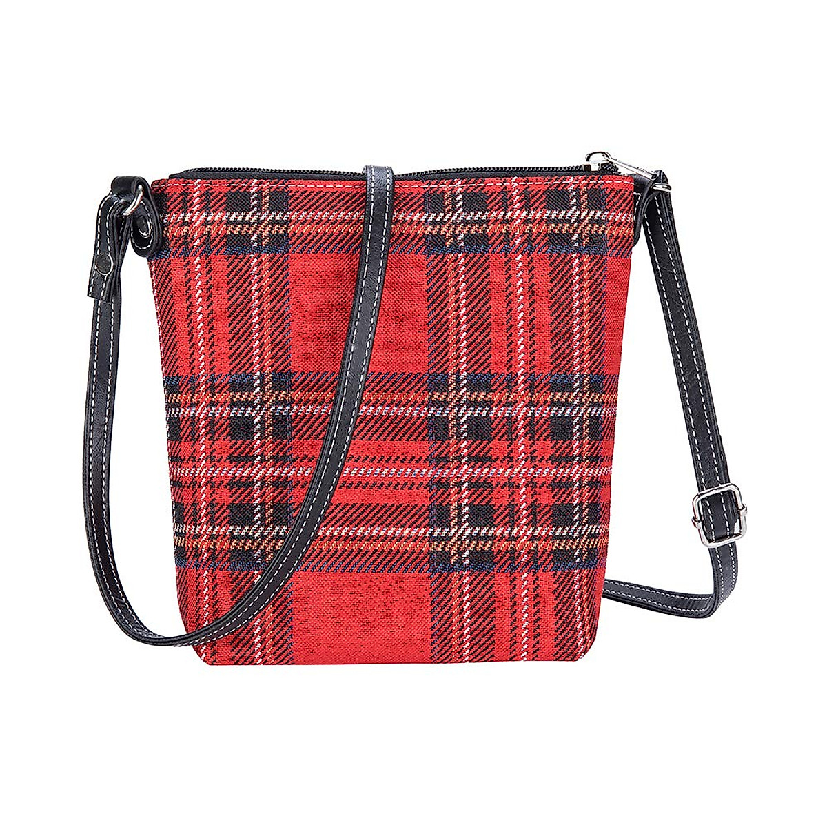 Signare Tapestry Small Crossbody Bag Sling Bag for Women with Royal Stewart Tartan Plaid Design (SLING-RSTT)