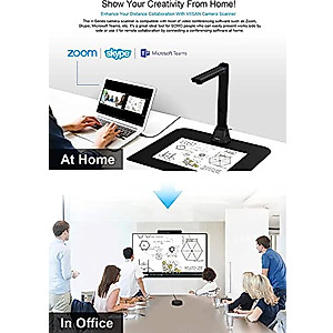VIISAN VK16 Book & Document Scanner, 16MP HD Camera, Capture Size A3, Auto-Flatten & Multi-Language OCR Technology, Foldable & Portable, Compatible with Windows & macOS