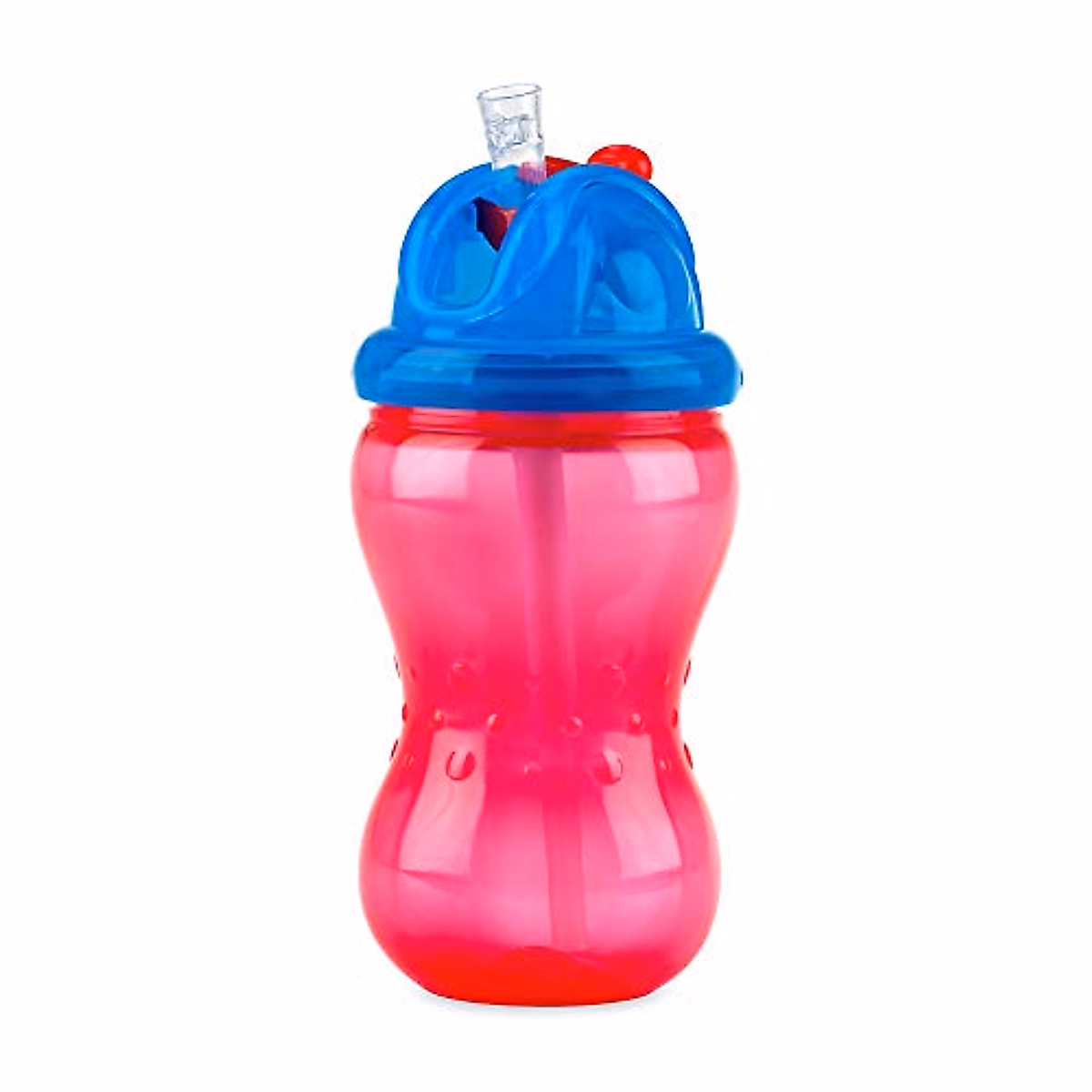 Nuby 3 Pack Boy Mega Flip It Cup with Soft Flex Straw, 12 Oz