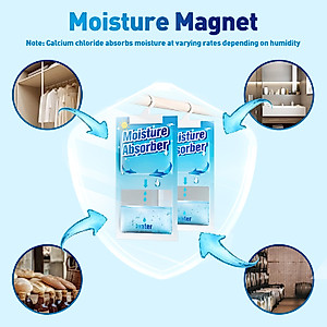 TABYIK Moisture Absorber Packets,10 Packs Dehumidifier Bags for Closet,Basements, Bathrooms,500ml Each,Fragrance Free