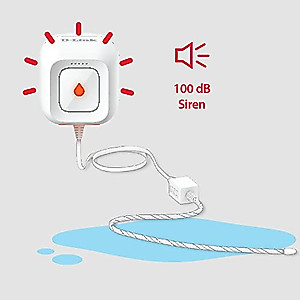 D-Link Wi-Fi Water Leak Sensor and Alarm Starter Kit, Whole Home System with App Notification, AC Powered, No Hub Required (DCH-S1621KT)