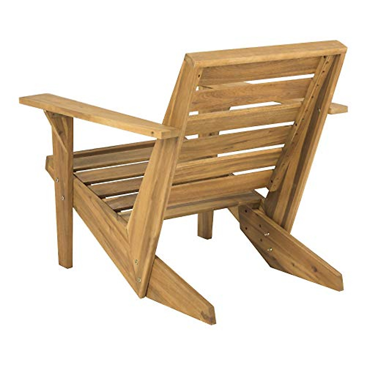 Safavieh PAT6746A Outdoor Collection Lanty Teak Adirondack Side Chair, Natural