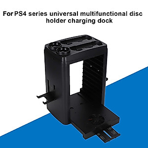 Charging Dock Charger Stand Multi‑Function Charging Dock Cooling Base CD Storage Rack for PS4 for Slim for PRO Host