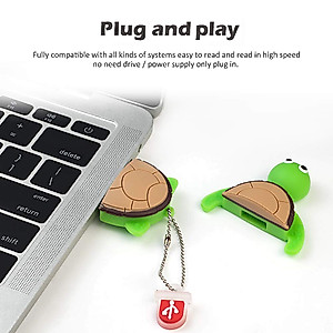 LEIZHAN Cute Turtle Flash Drive 32GB Cartoon Sea Animal Thumb Drive Character Computer USB Memory Stick Pendrive Gift for Kids, Teacher, Friends