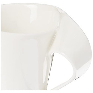 Villeroy & Boch NewWave Caffe 6-Piece Espresso Set, Set for 2, Premium Porcelain, Made in Germany, White
