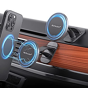 PROfezzion 2-Pack Compatible with MagSafe Car Mount, Magnetic Phone Holder for Car Dash, Home & Office Compatible with iPhone 14 13 12 Pro Max Plus, MagSafe Case & All Phones [14 Strong N52 Magnets]