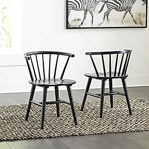 Signature Design by Ashley Otaska Dining Room Side Chair Set of 2, Black