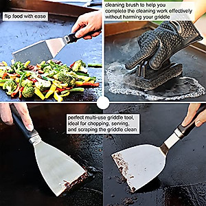 Griddle Accessories Kit, 39pc Commercial Grade Flat Top Grill Accessories for Blackstone, Complete Griddle Accessories Set with Melting Dome, Spatula, Scraper, Burger Press, Tongs, Cleaning Kit, Apron