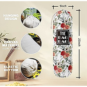Funny Flower Bag Bag, Grocery Bags Holder Organizer For Shopping Bags, Wall Mount Plastic Bags Storage Container Dispensers, Gift For The Preferred Family And Friends