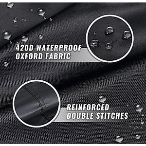 Stackable Patio Chair Covers, High Back Outdoor Chair Cover 27x27x49" Lawn Patio Furniture Covers Fits for 4-6 Stackable Dining Chairs