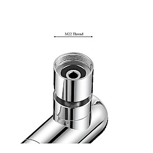 CONOB 4 in 1 Chrome Large Kitchen Faucet Spray Head, Multifunction Aerator for Bathroom Sink Faucet, M22 Female Thread, 360 Swivel Smooth Rotation